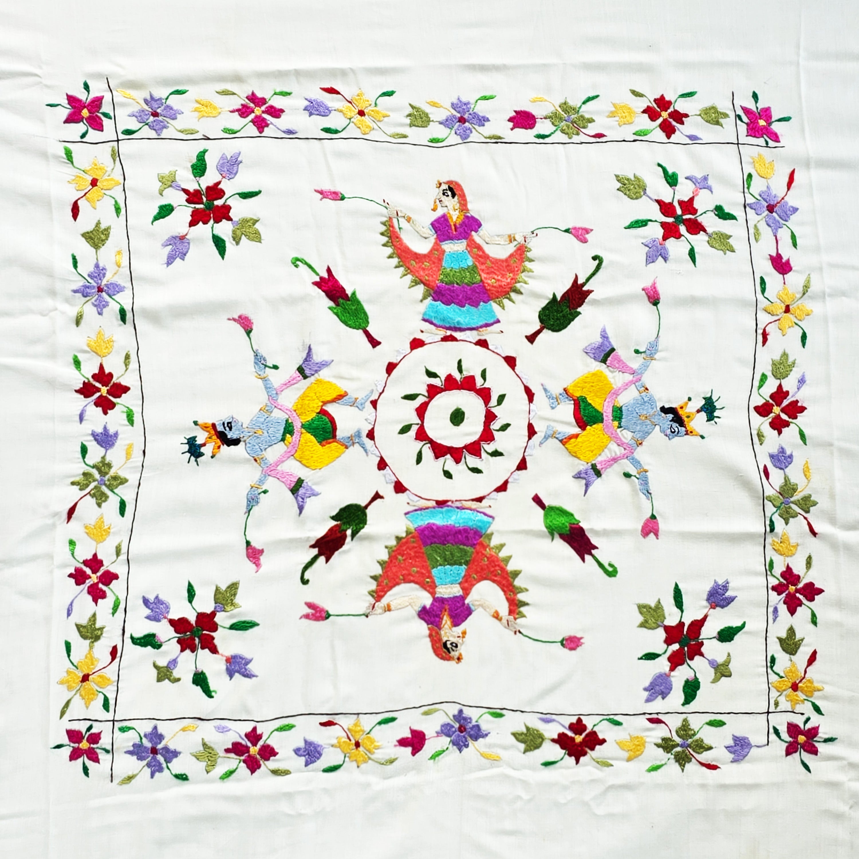 Home Raas Mandal Chamba Rumal Embroidery Design Handicraft